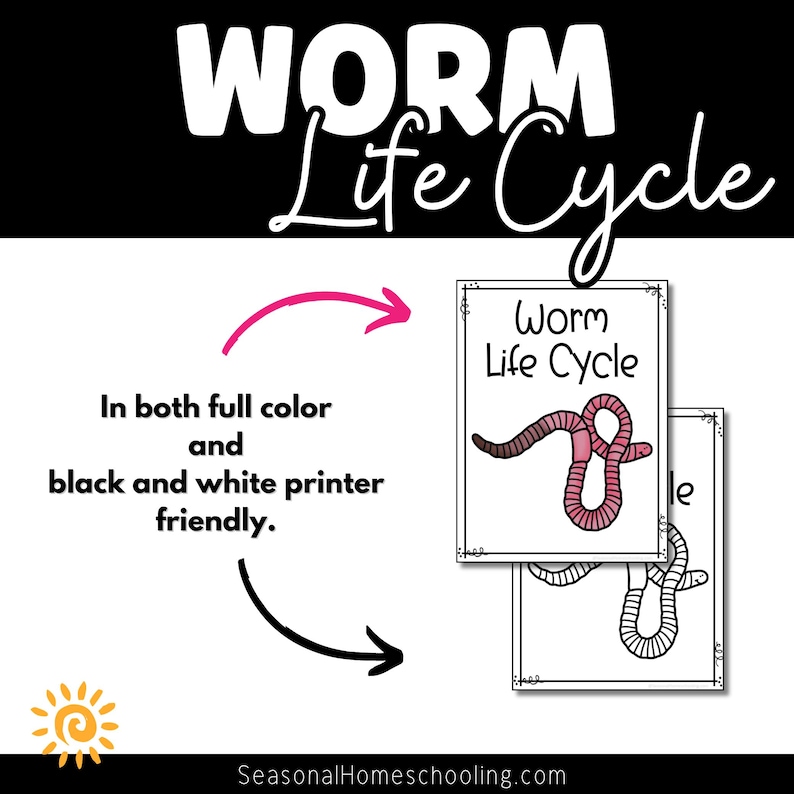 Worm Life Cycle Worksheets – Printable Science Activities for Kids - Etsy