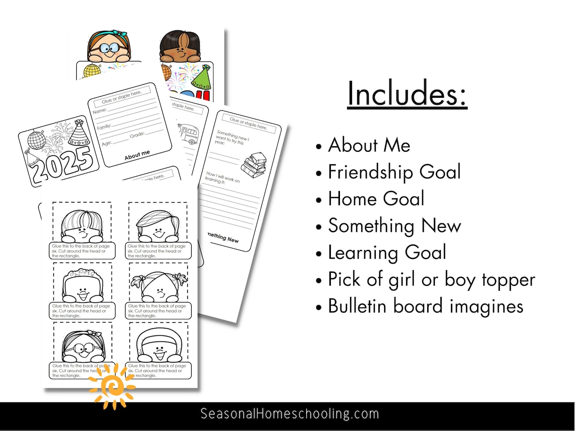 New Year Goals Flip Book | 2025 Classroom Activity | Goal Setting for ...