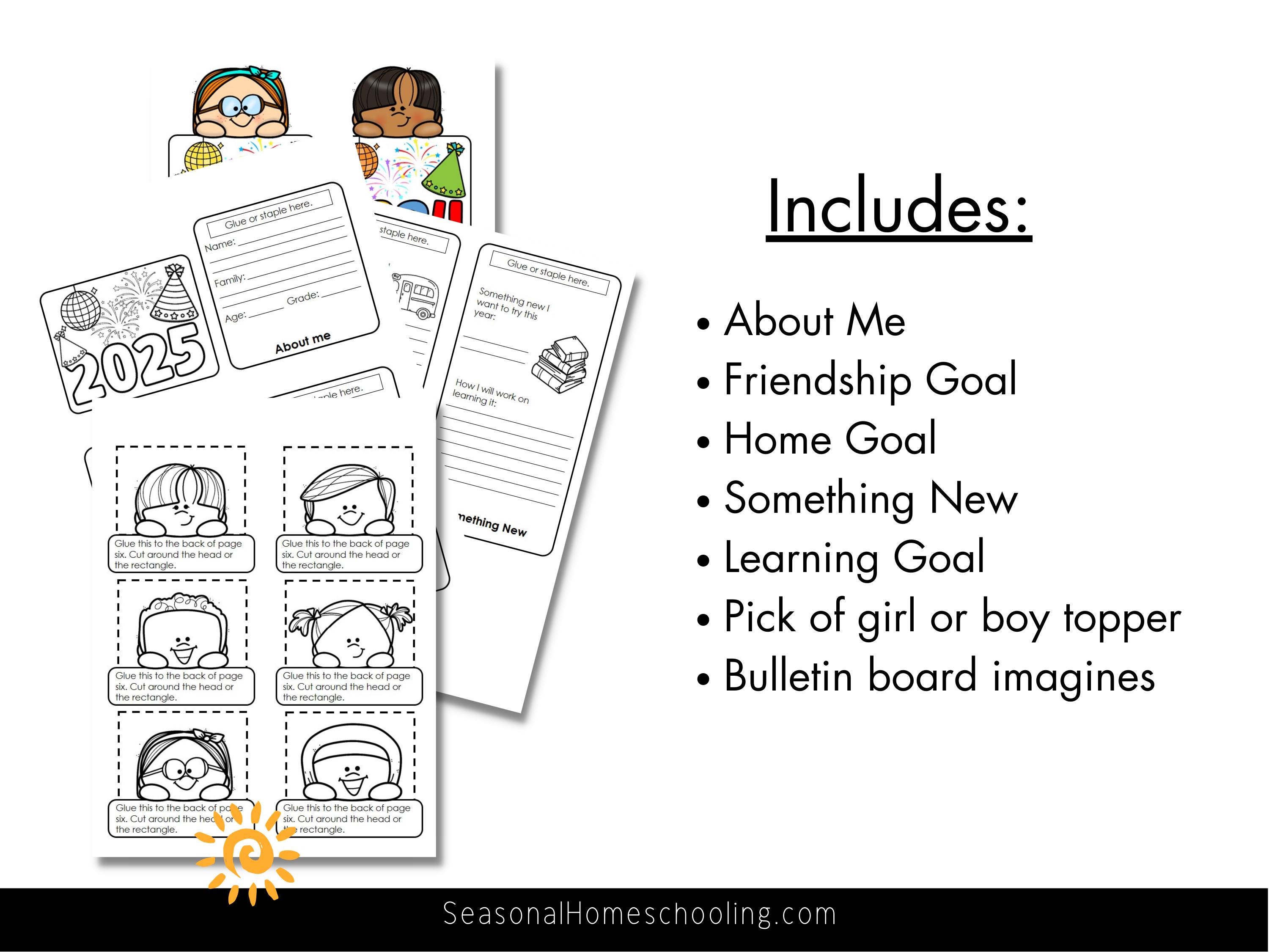 New Year Goals Flip Book | 2025 Classroom Activity | Goal Setting for ...