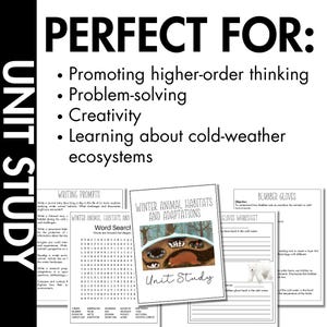 Winter Animal Habitats and Adaptations Unit Arctic, Taiga & Antarctic ...