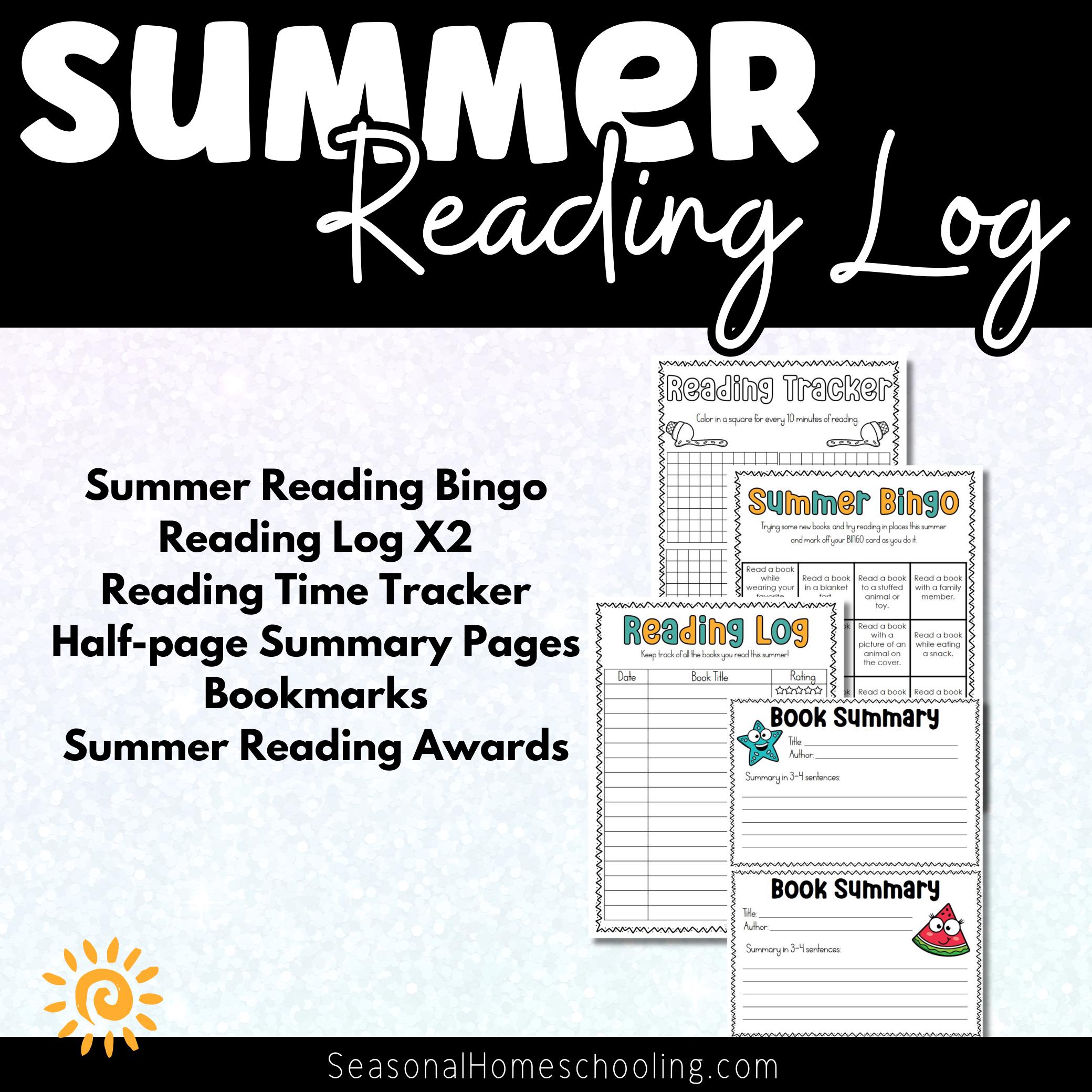 Summer Reading Log & Activities: Printable Literacy Pack (PDF) - Etsy