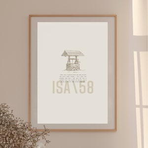Isaiah 58:11 Christian Printable Wall Art, "never Runs Dry", Bible ...