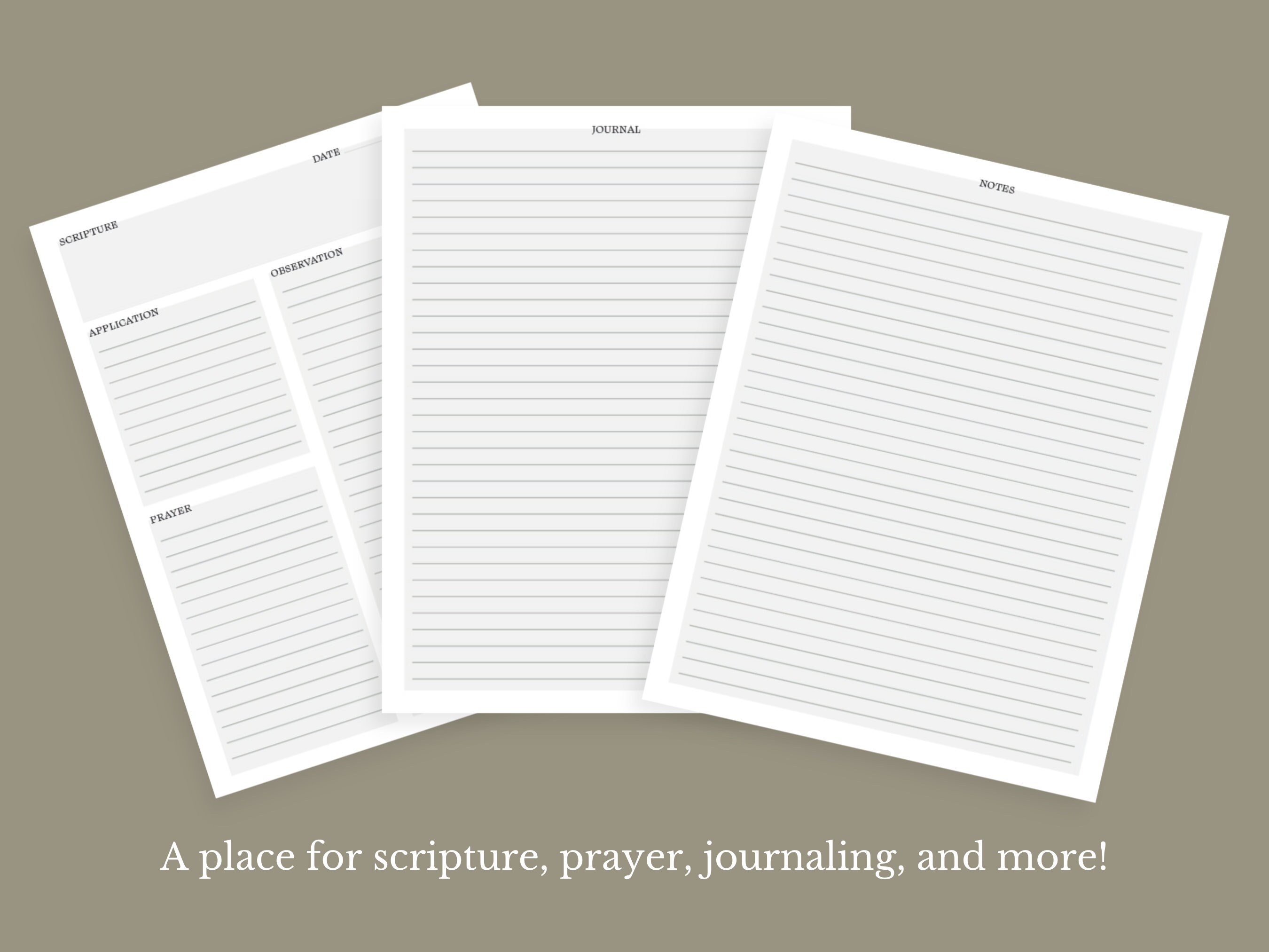 Digital Bible Study Journal | Instant Download | Minimal Aesthetic - Etsy