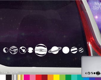 Solar system decal | Etsy