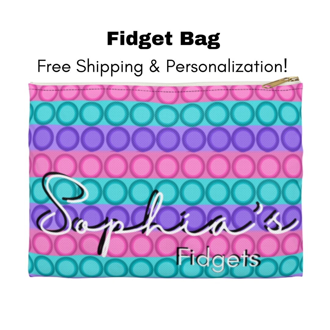 Kids Fidget Toys Bag, Personalized Fidget Bag, Kids Accessory Pouch - Etsy