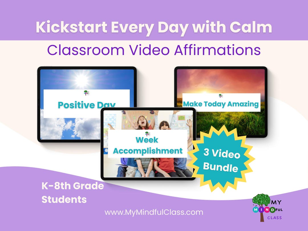 3-video Classroom Affirmation Bundle | Daily Positive Affirmations for ...