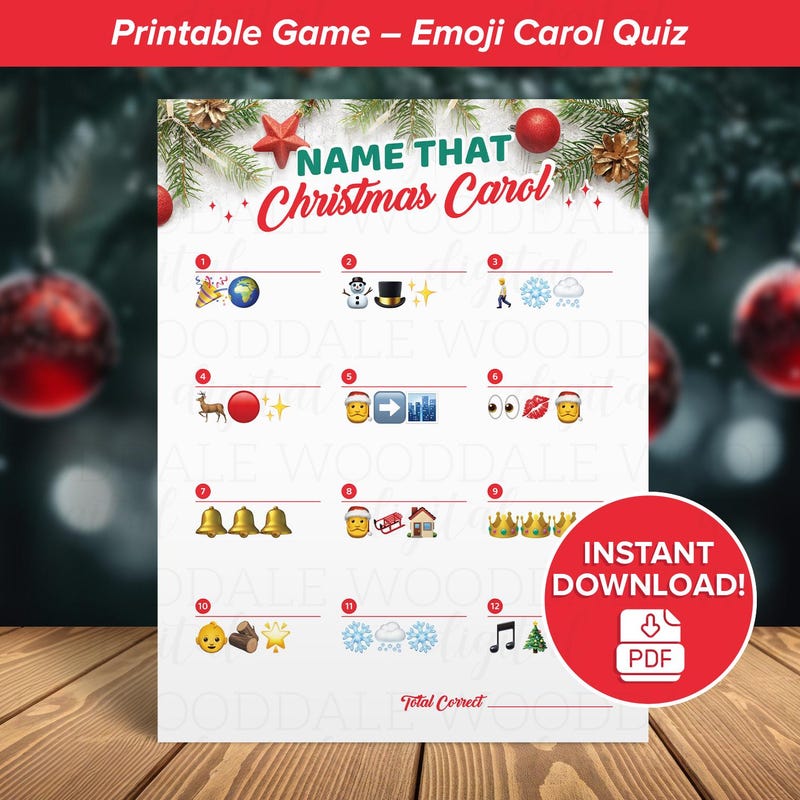 Guess the Christmas Carol - Etsy