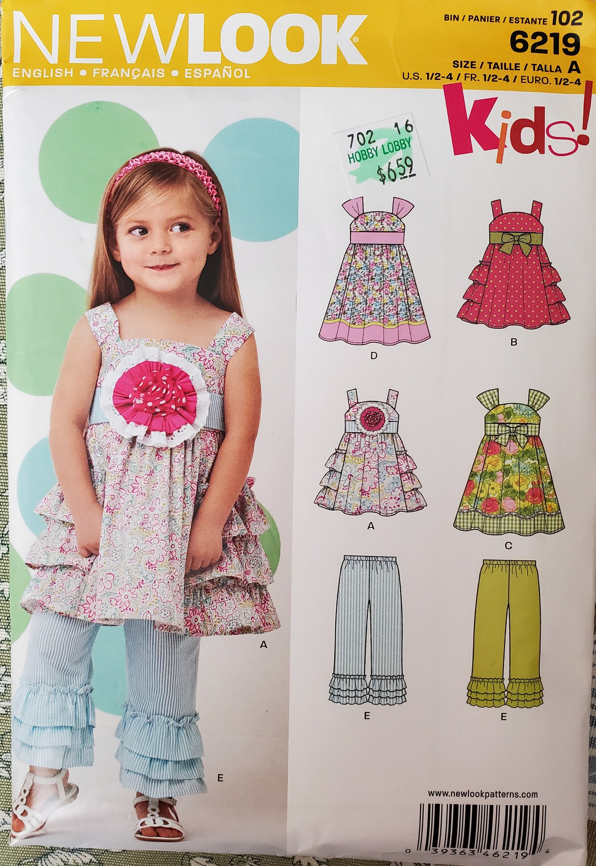Simplicity "new Look" Girls Separates Pattern Partially Cut to Size 2 ...