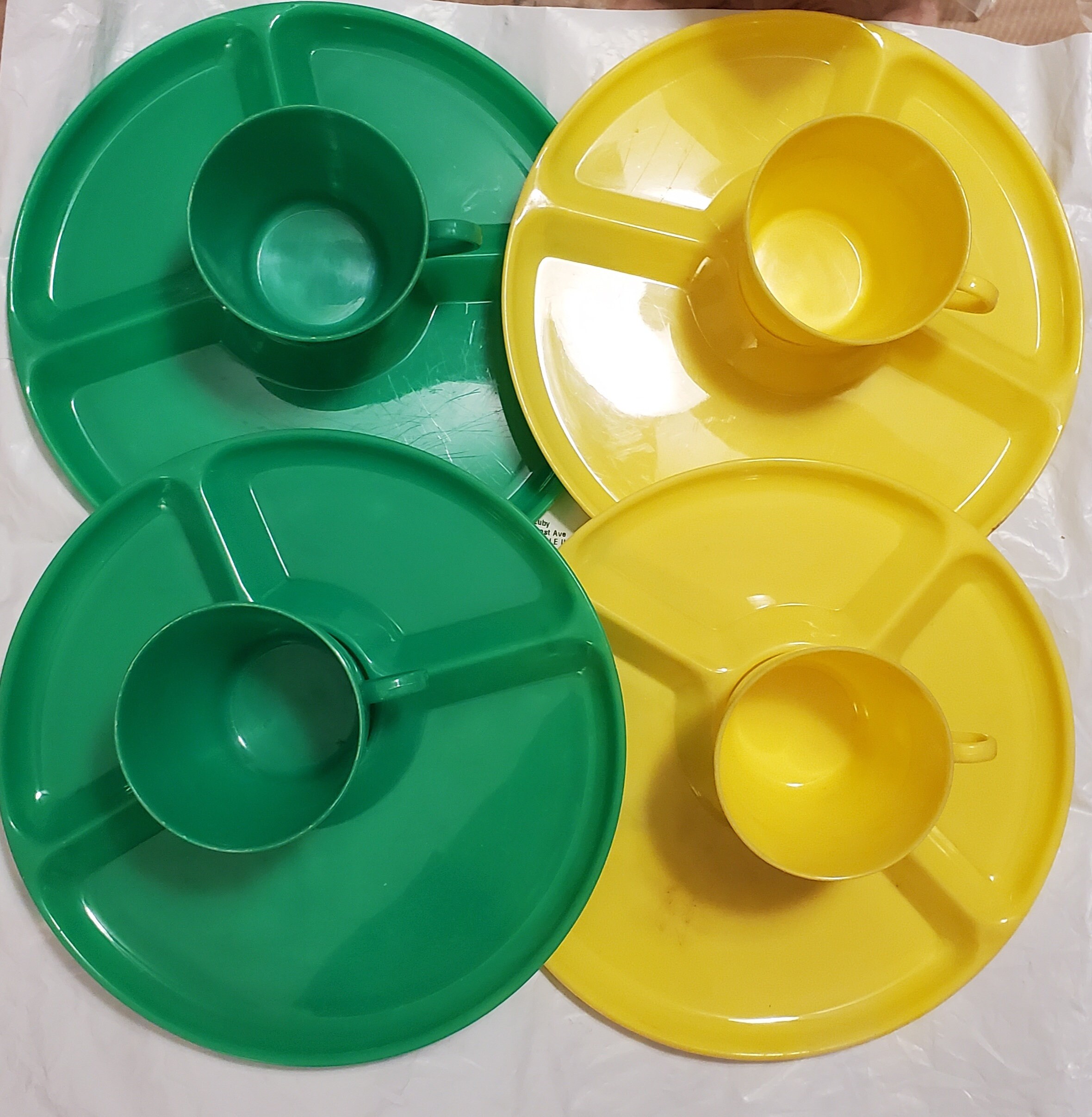 Vintage Steri-lite Hard Plastic Picnic Ware Dishes Set of 4 - Etsy