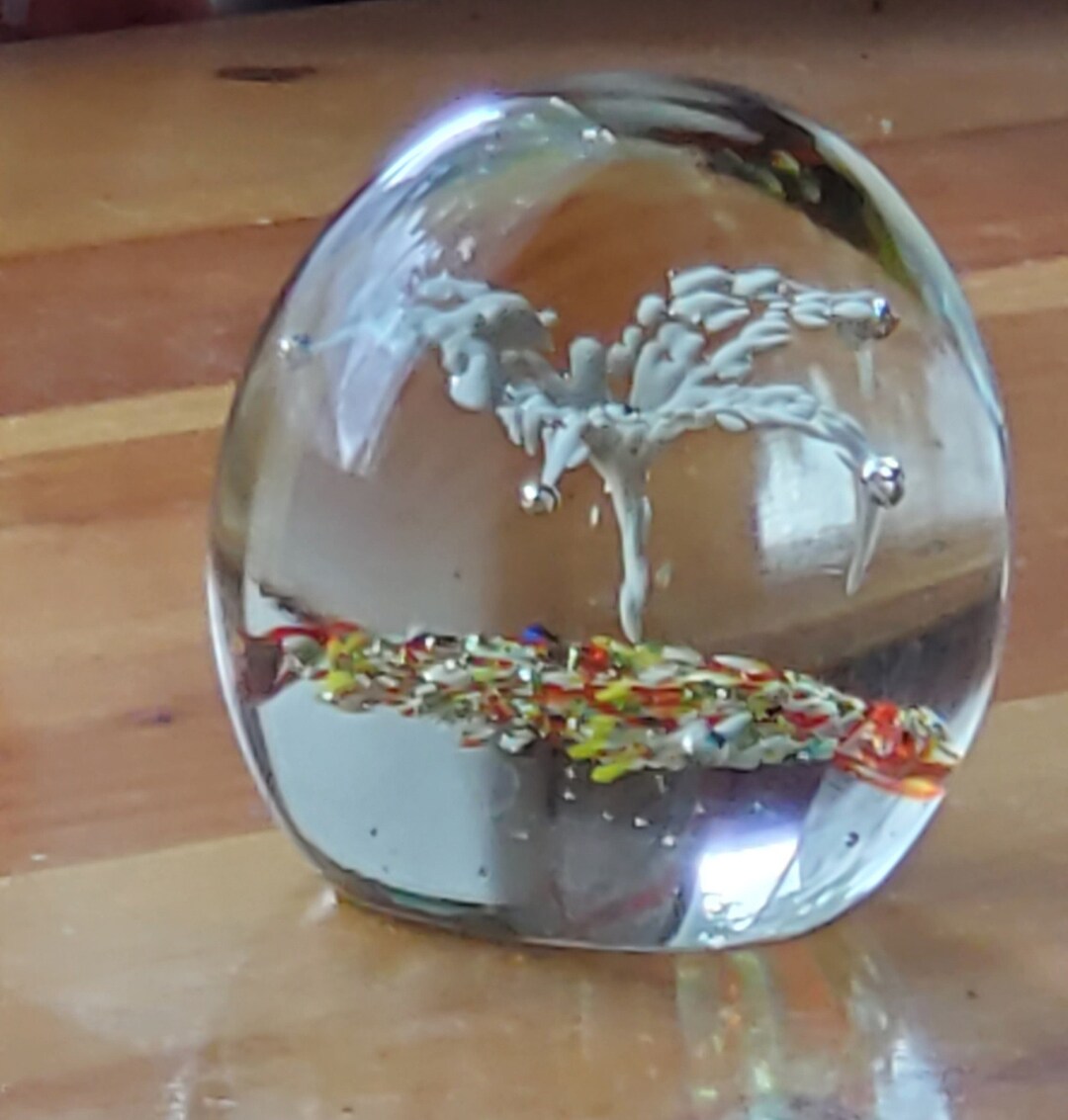 Vintage HEAVY Glass Paperweight - Etsy