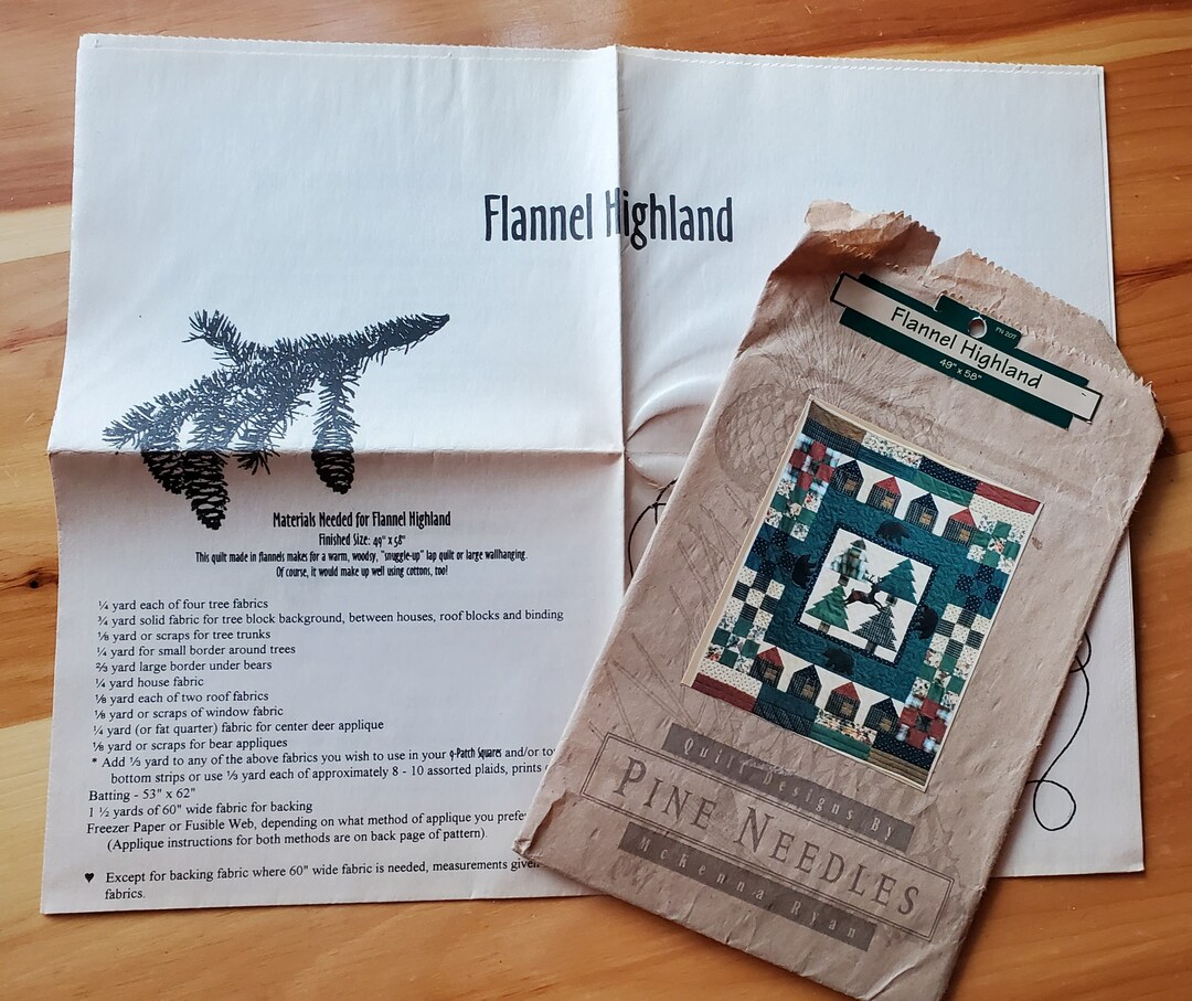 Flannel Highland Quilt Pattern by Pine Needles and Mckenna Ryan - Etsy