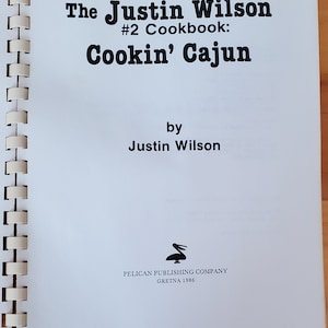 1986 Paperback the Justin Wilson #2 Cookbook Cookin' Cajun - Etsy