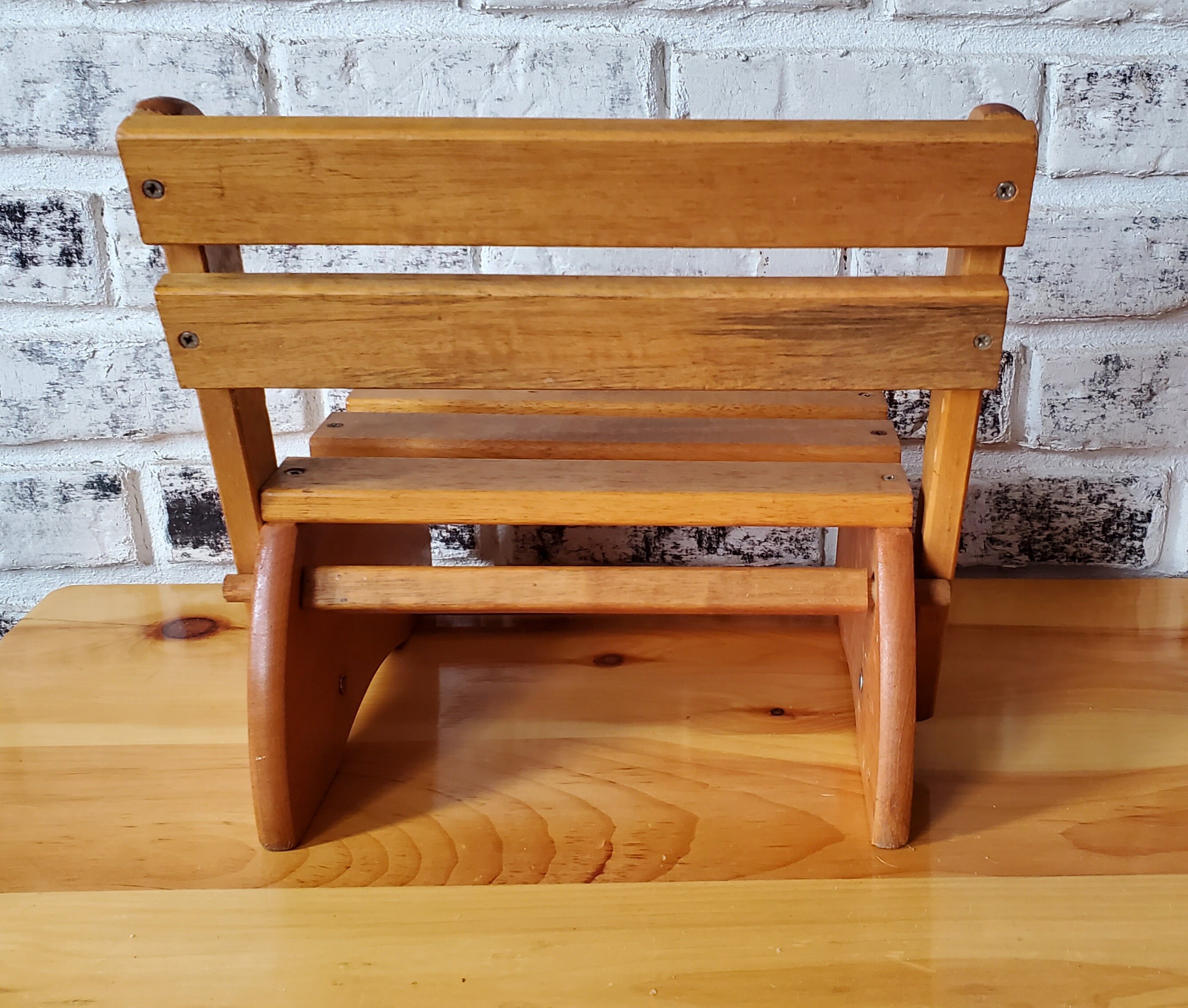 Vintage 11 X 13 Wooden Slat Step up Stool Sit Down Chair Convertible - Etsy
