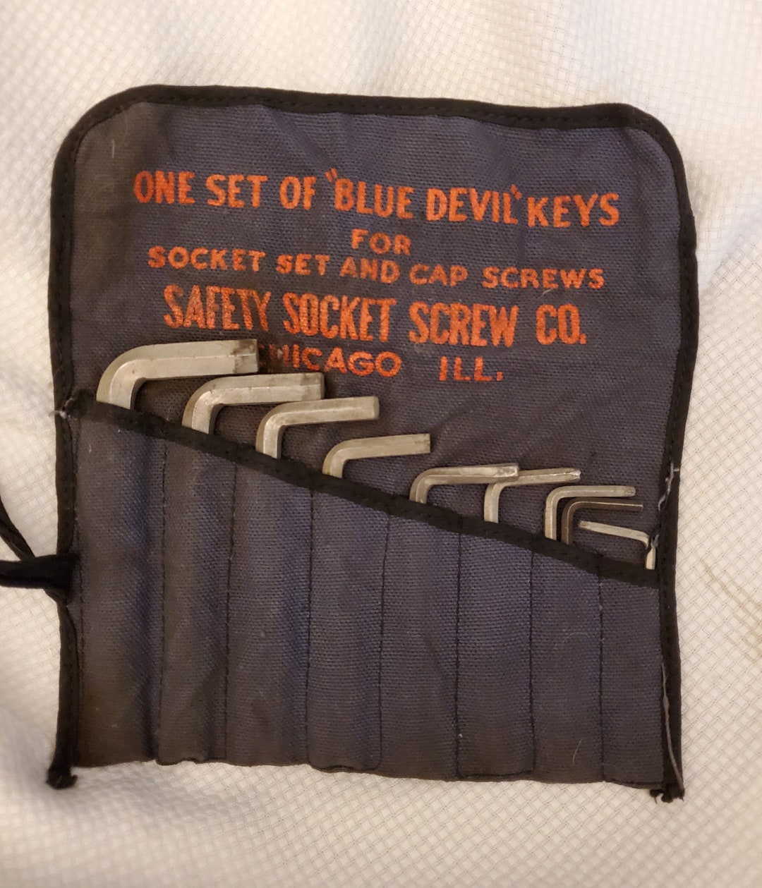 Vintage Mid-century or Earlier Blue Devil Keys by Safety Socket Screw ...