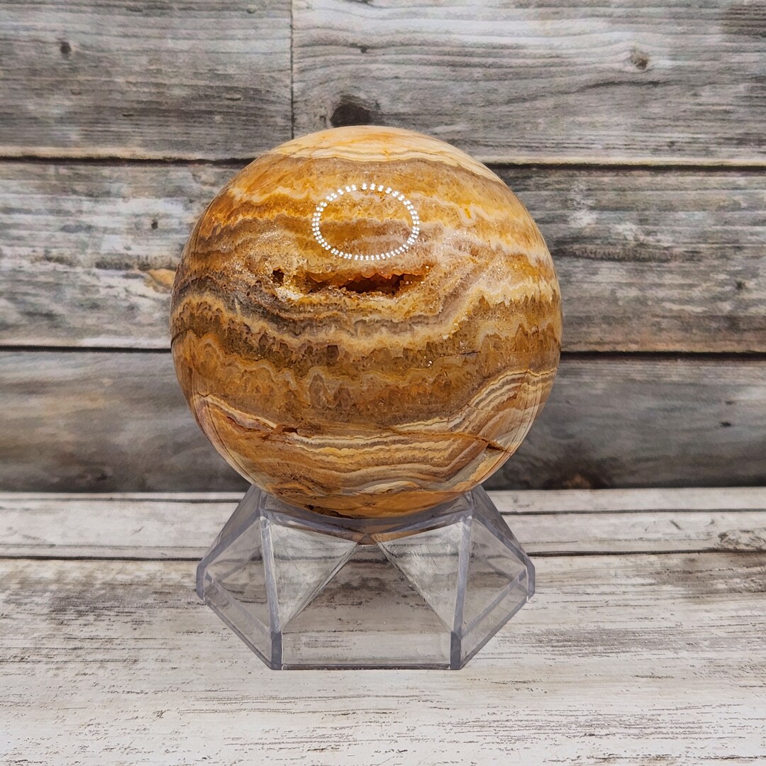 Crazy Lacy Agate Sphere With Stand, 60mm Crazy Lace Agate Crystal Ball ...