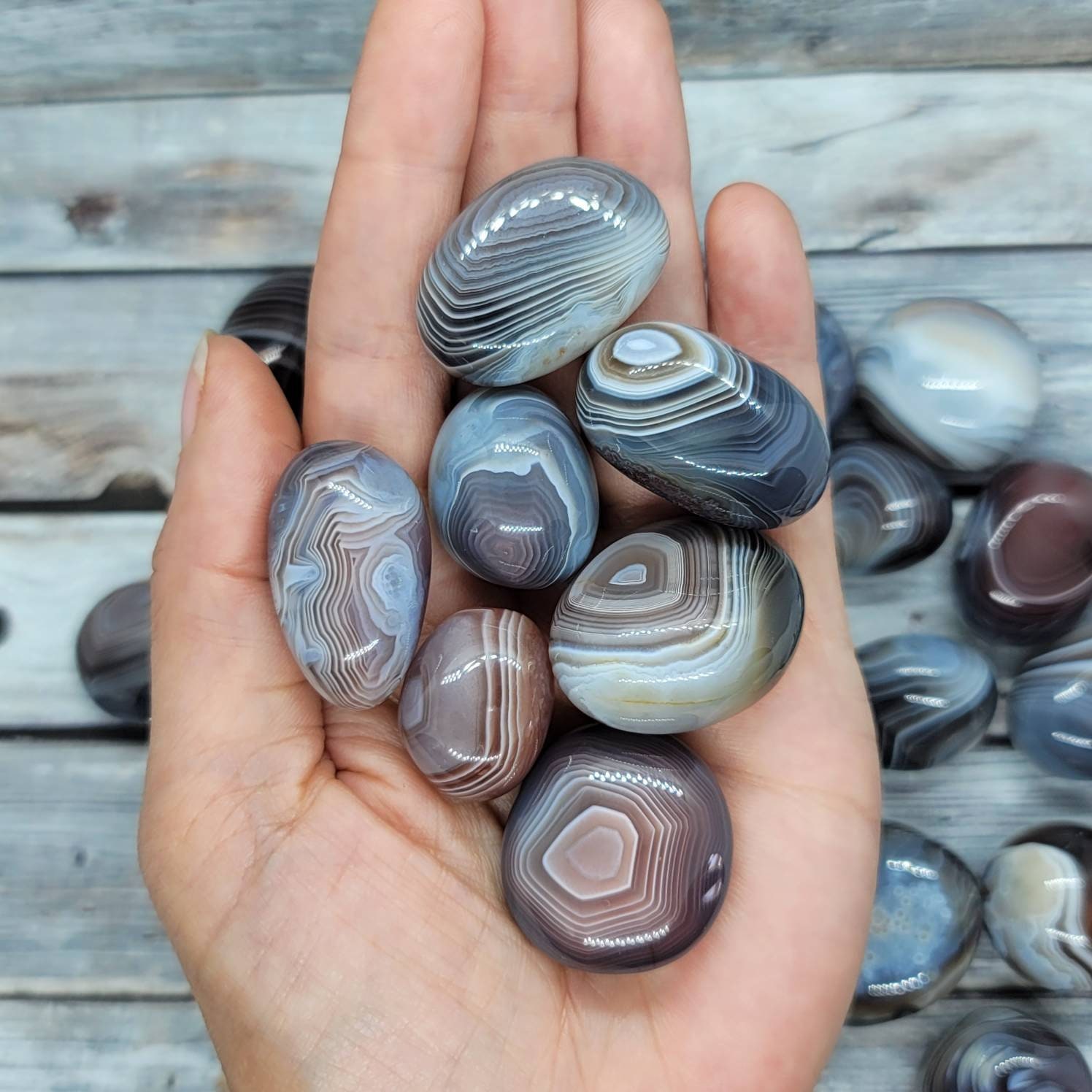 100g Tumbled Botswana Agate Stone Botswana Agate Tumble | Etsy