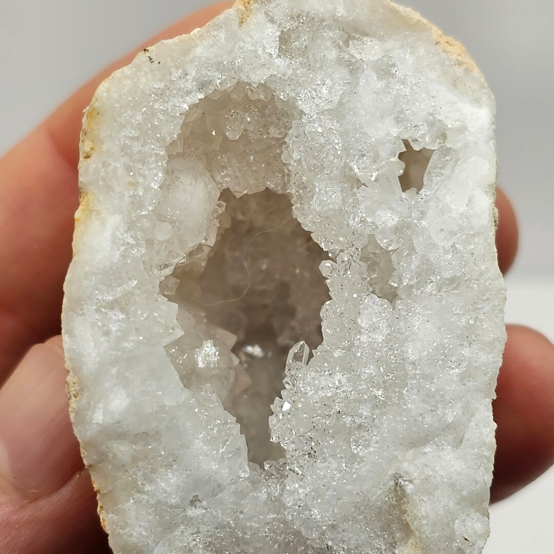 Quartz Crystal Geode Half, Moroccan Quartz Geode Half With Crystal ...