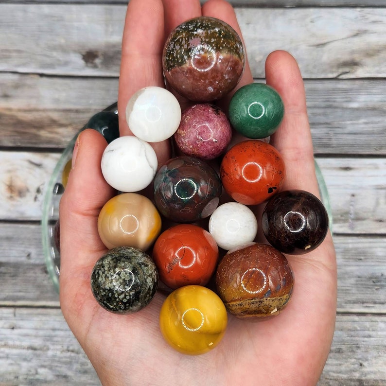 200g Mini Spheres 15-30mm Mixed Crystal Spheres Crystal - Etsy