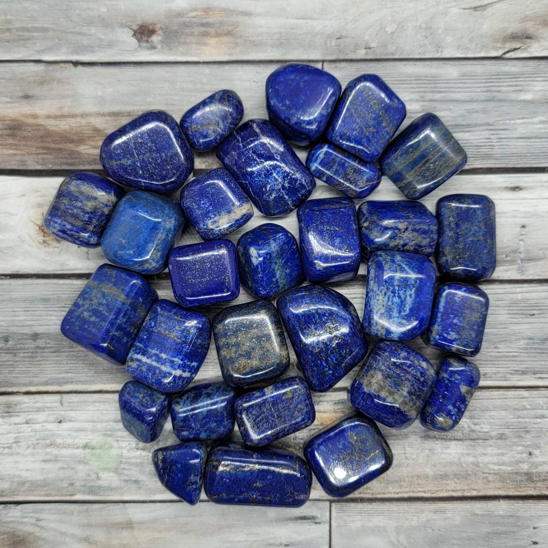 100g Lapis Lazuli Tumbled Stones, Tumbled Lapis Healing Stone, Bulk ...