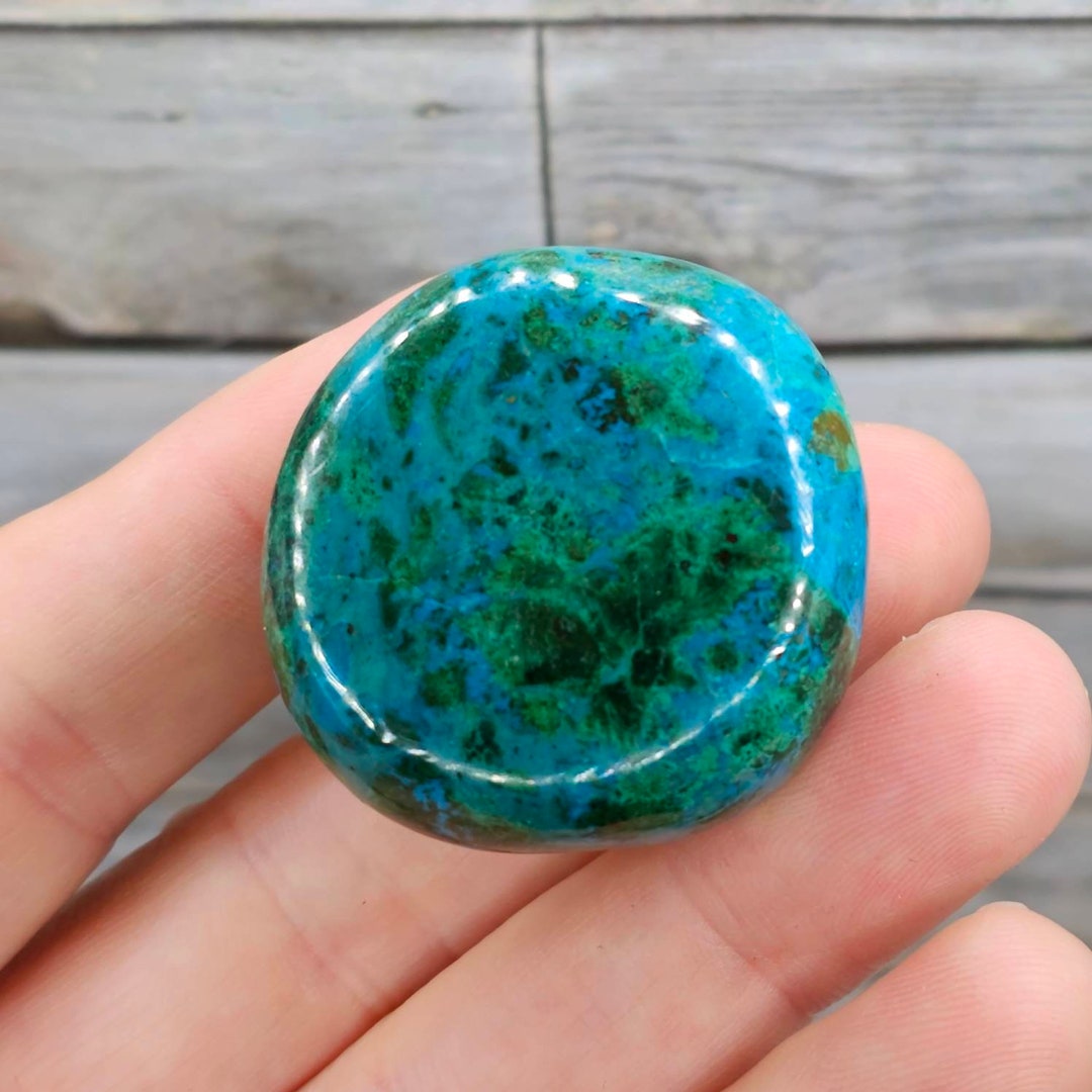 Blue Chrysocolla Tumbled Stone, Tumbled Chrysoclla Free Form Stone ...
