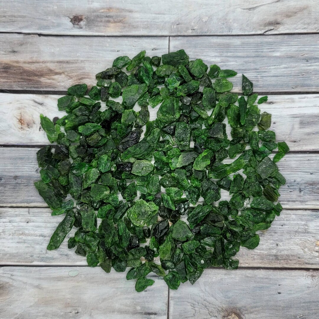 1 LB Small Chrome Diopside Rough Chips, Raw Chrome Diopside Crystal ...