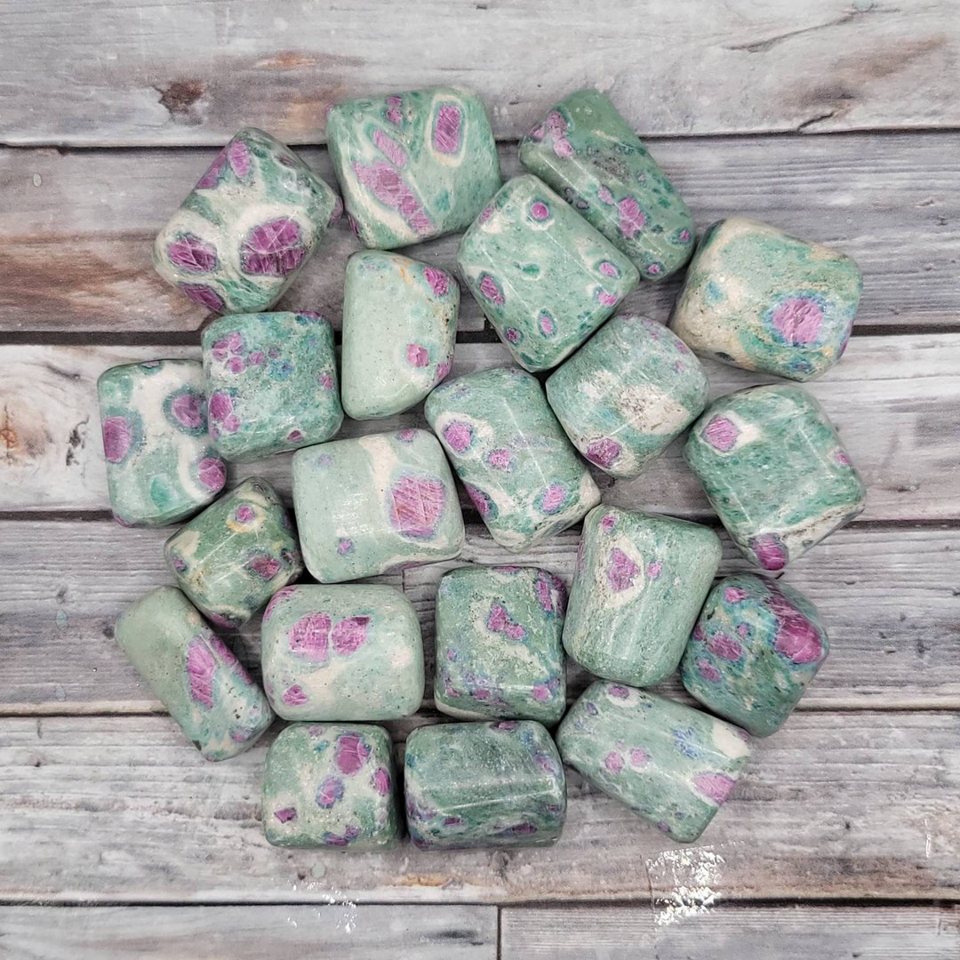 100g Ruby Fuchsite Tumbled Stone, Bulk Crystals, Jewelry Making, and ...