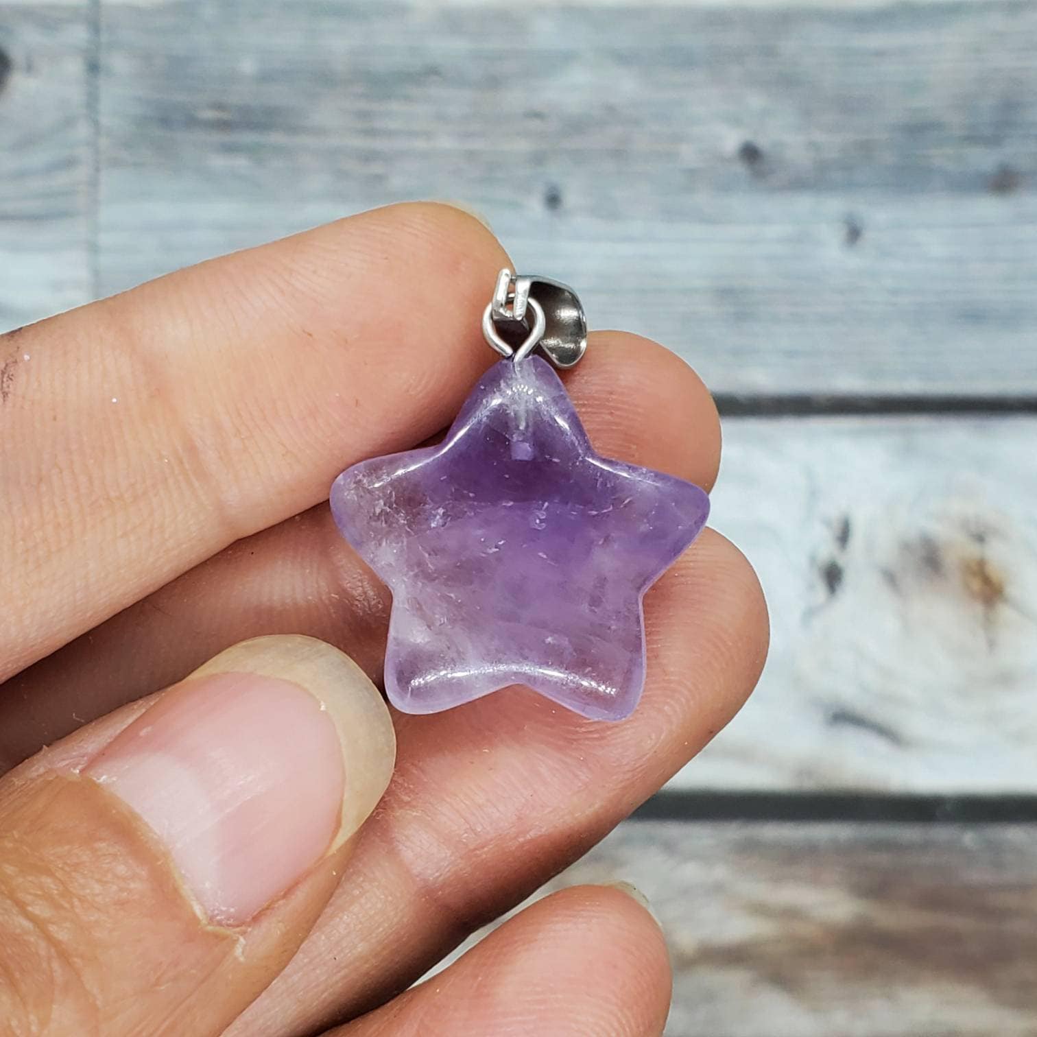 Amethyst Star Necklace Small Amethyst Star Pendant with | Etsy
