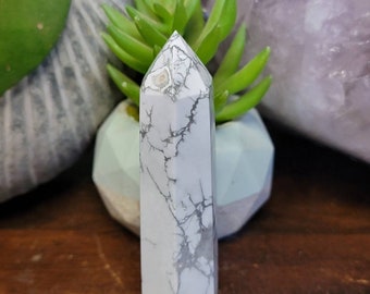 White Howlite Tower - Etsy