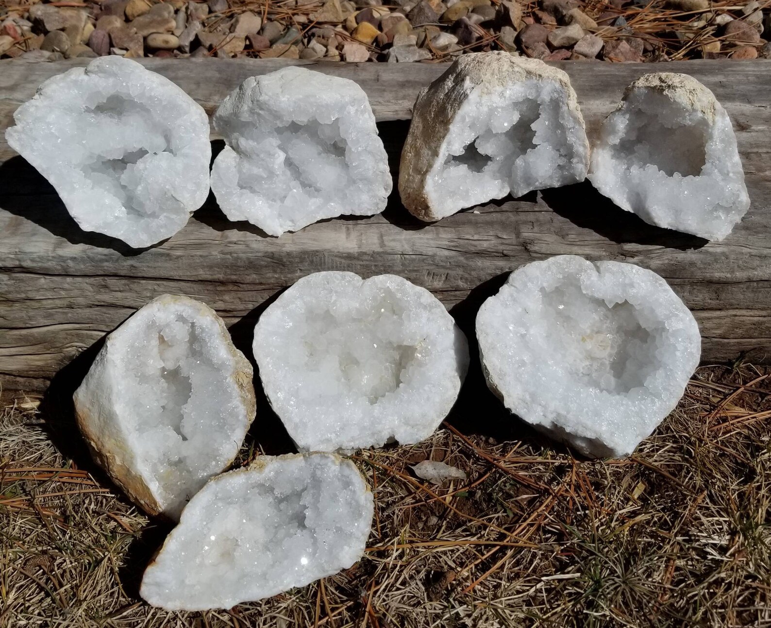 Large Quartz Geode Whole Geode Split in Half Full of | Etsy