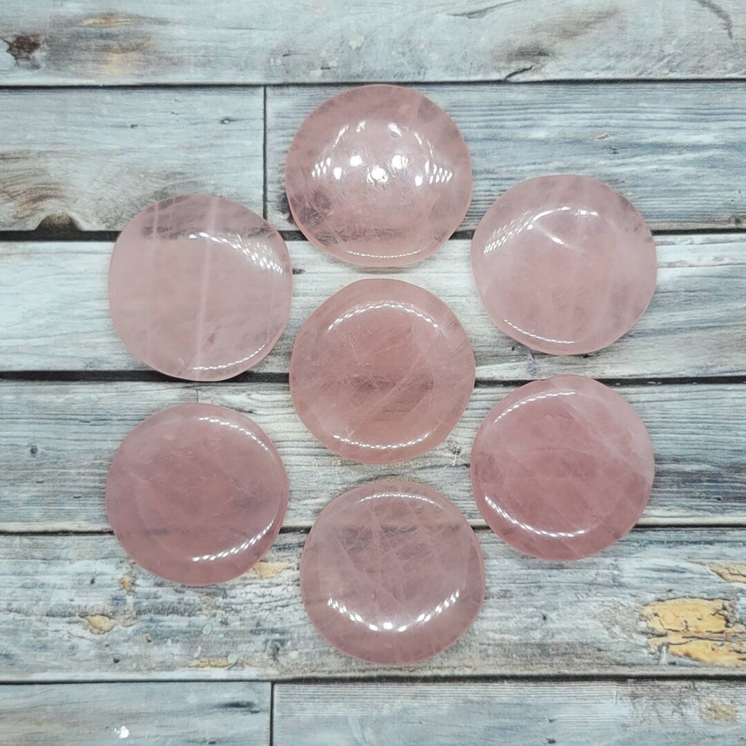 Rose Quartz Crystal Palm Stone, One Polished Rose Quartz Palm Stone ...