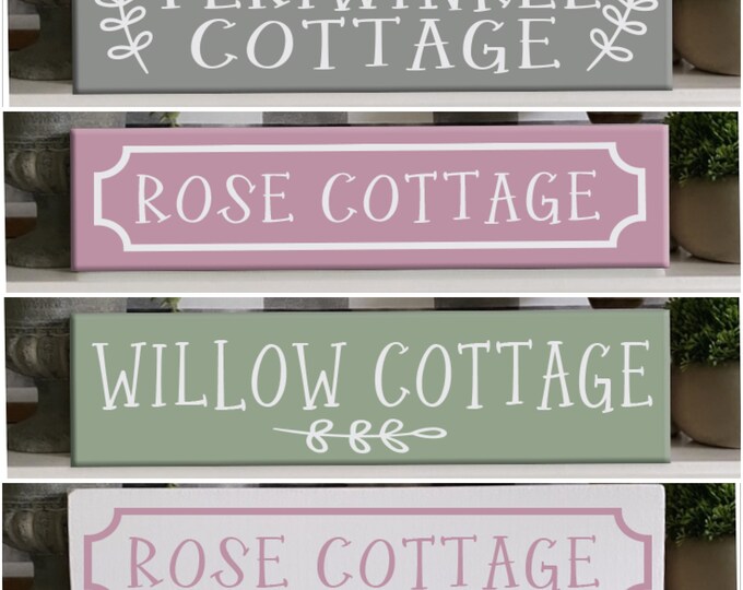 Country Cottage Sign / Personalised Cottage Sign / Cottage Name Sign ...
