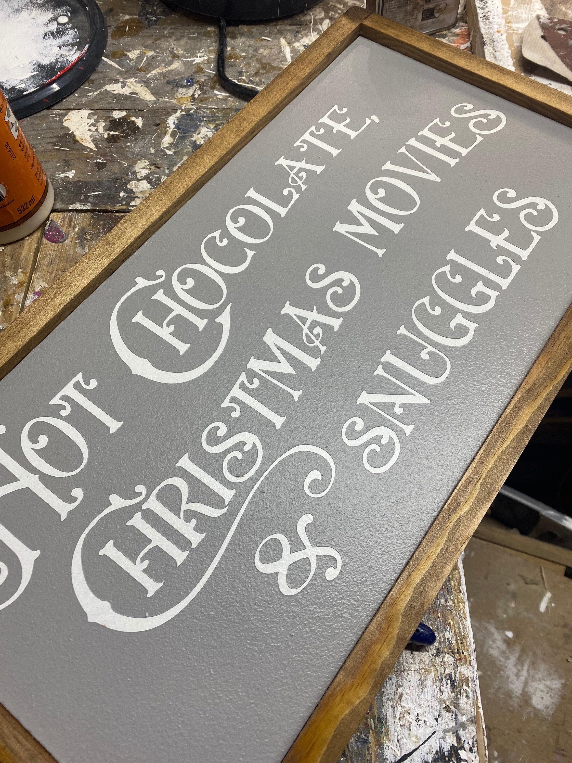 Hot Chocolate / Painted / Wooden / Farmhouse / Sign / Christmas Movies ...