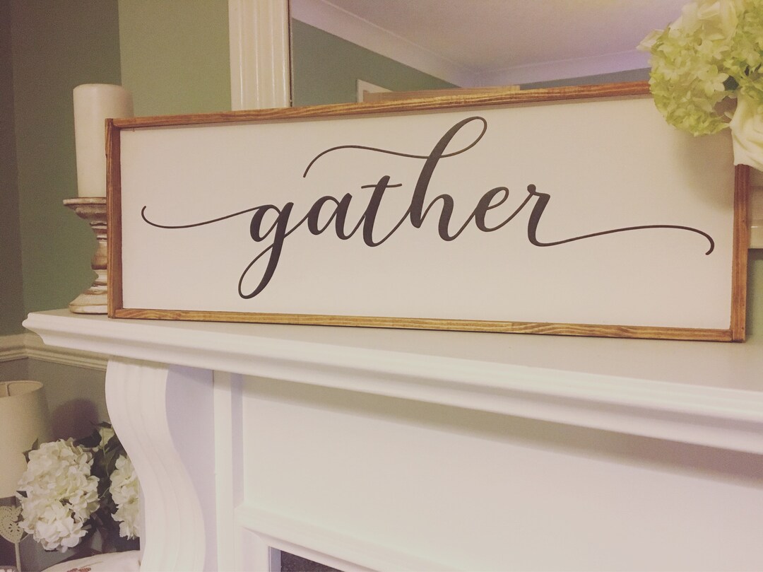 Letrero de reunión grande / Letrero estilo granja / Hecho a mano y ...