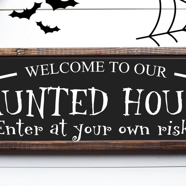 Haunted House Sign - Etsy UK