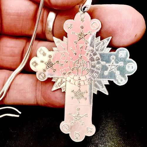 STERLING SILVER Rosicrucian Rose Cross Lamen of the Hermetic | Etsy