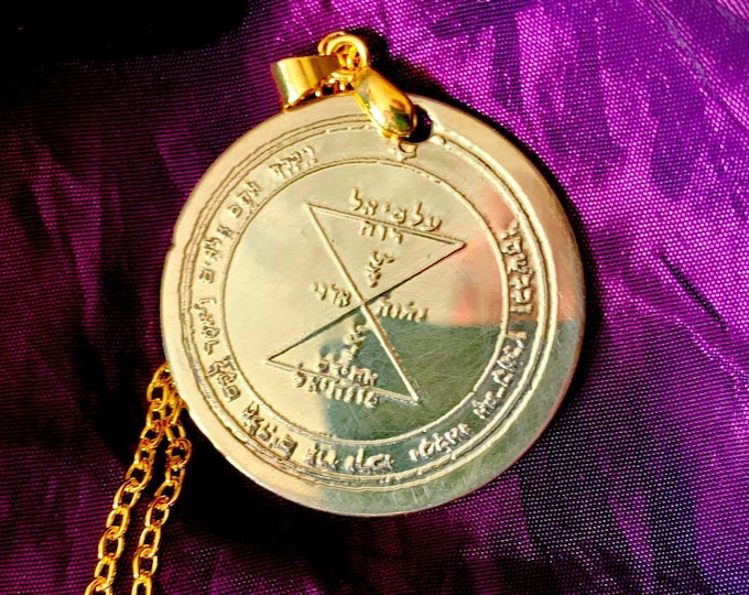 Double Sided 3rd and 5th Power Pentacle of Venus for Love Solid Brass Talisman Pentacle Sigil ...