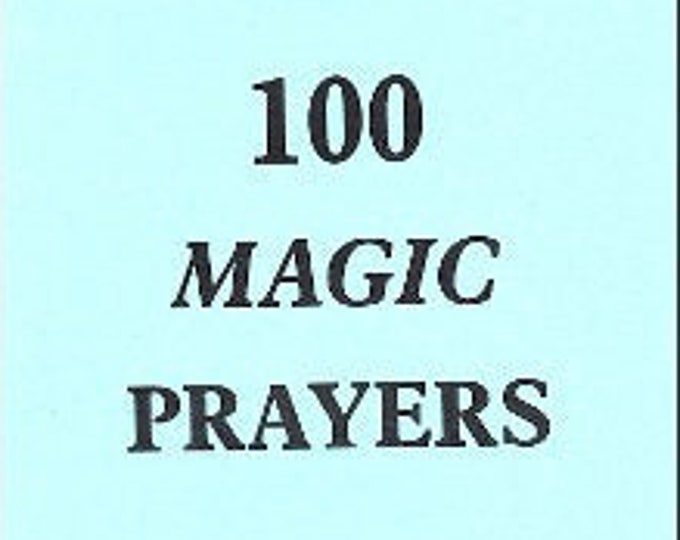 100 MAGIC PRAYERS by Alfred Palma Spells Rituals Occult - Etsy