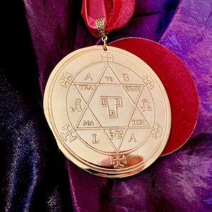 King Solomon 75mm Ceremonial Lamen Set in SOLID BRASS Grimoire Goetia ...