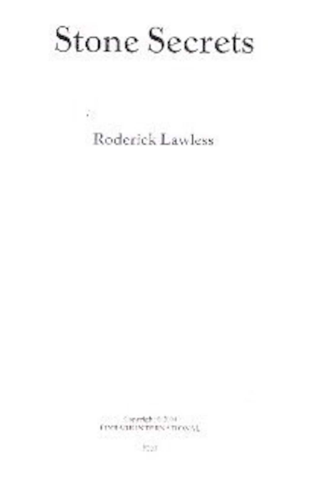 STONE SECRETS by Roderick Lawless - Magick Spells Rituals Occult Books ...