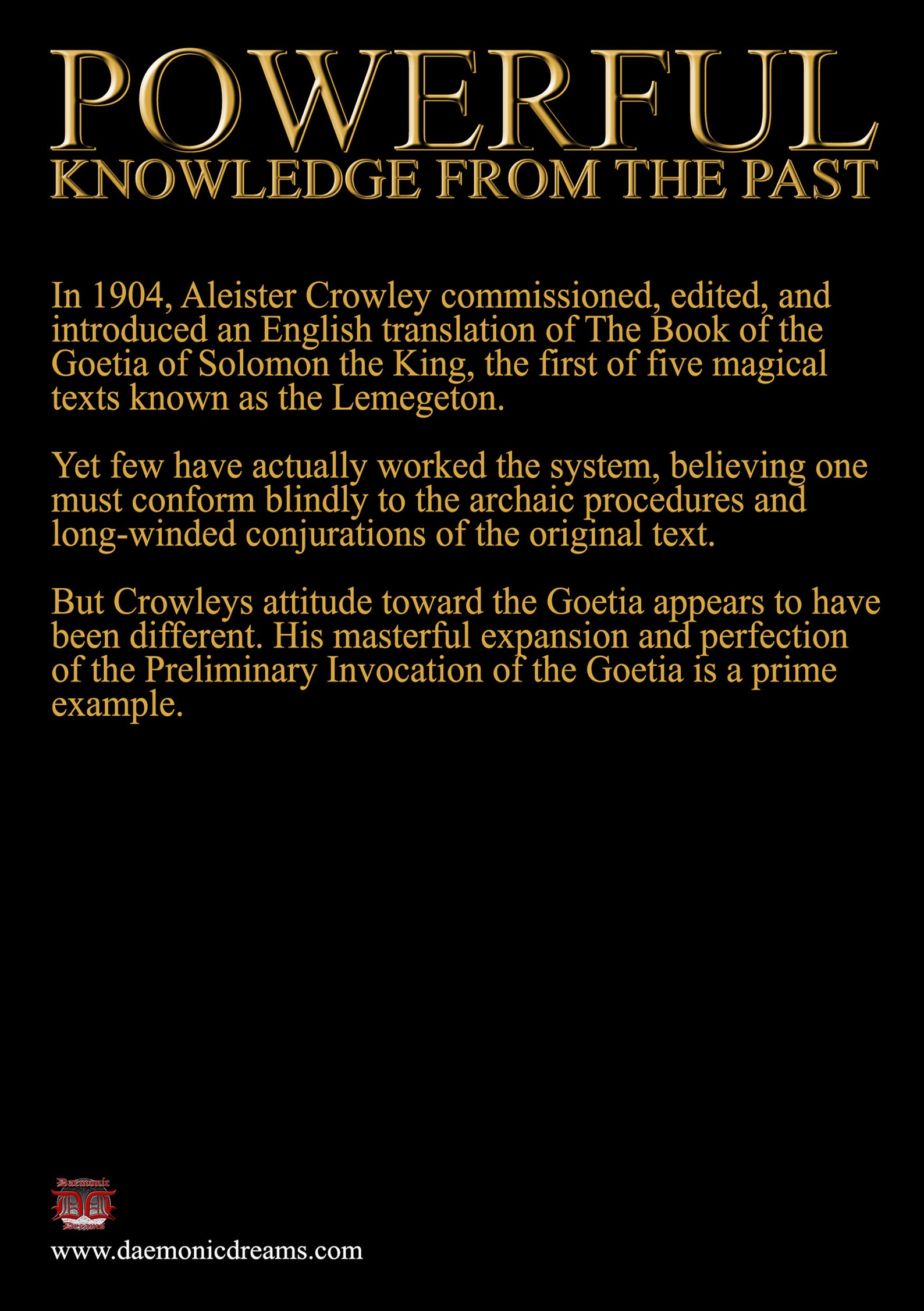 The Book of the Goetia of Solomon the King - Occult Magick Spells ...