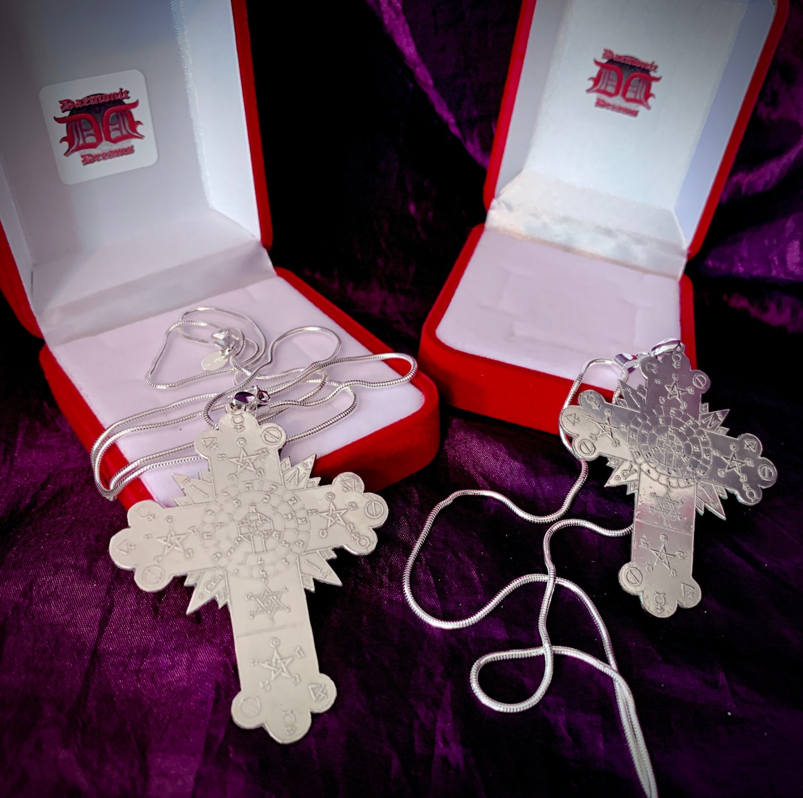 STERLING SILVER Rosicrucian Rose Cross Lamen of the Hermetic Order of ...