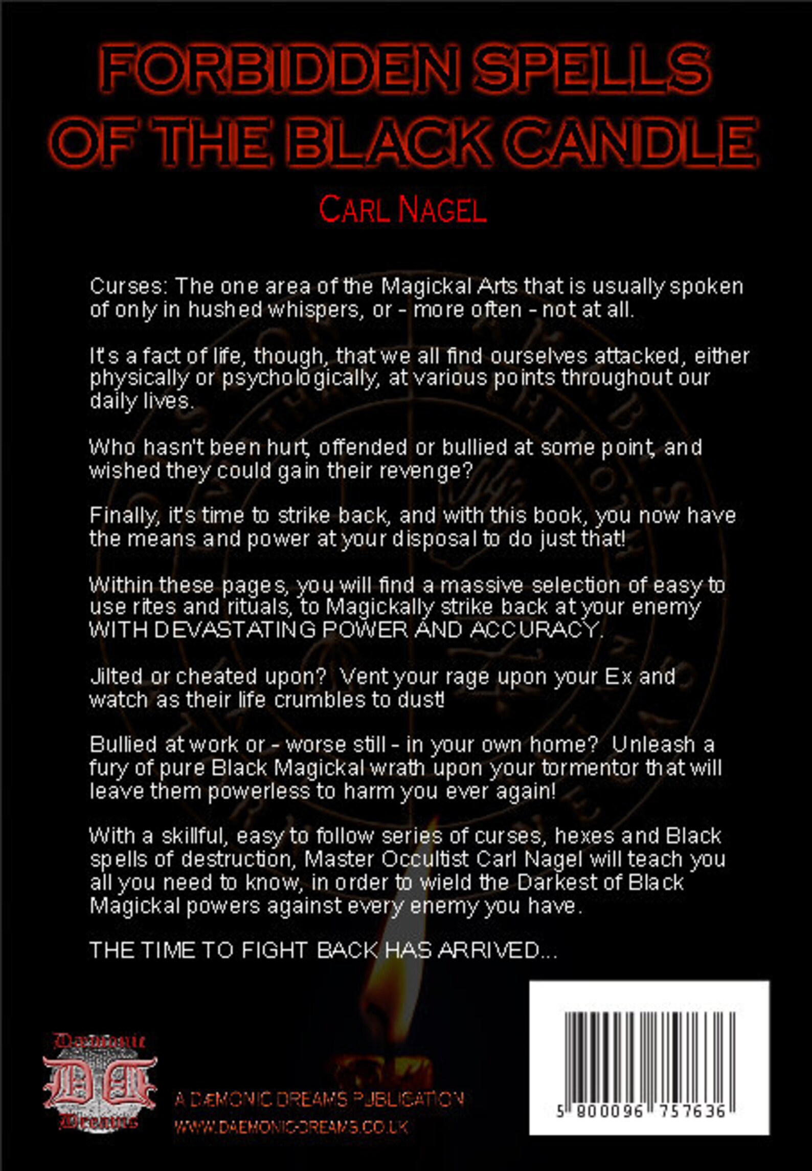 Forbidden Spells of the Black Candle Ultimate Curses Book by Carl Nagel ...