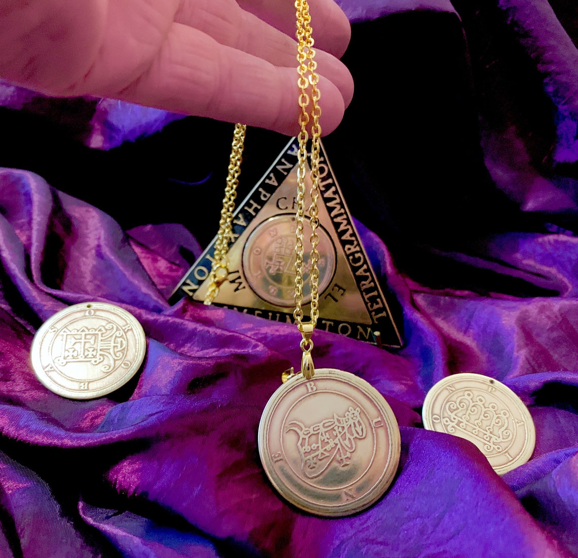 Solid Brass Hand-crafted Triangle of Art Key of Solomon Seal - Etsy