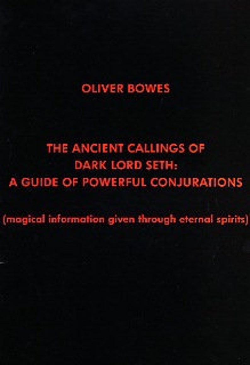 Ancient Callings of DARK LORD SETH by Oliver Bowes Spells - Etsy