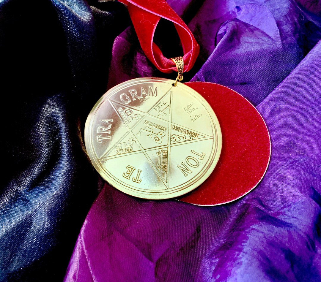 King Solomon 75mm Ceremonial Lamen Set in SOLID BRASS Grimoire Goetia ...