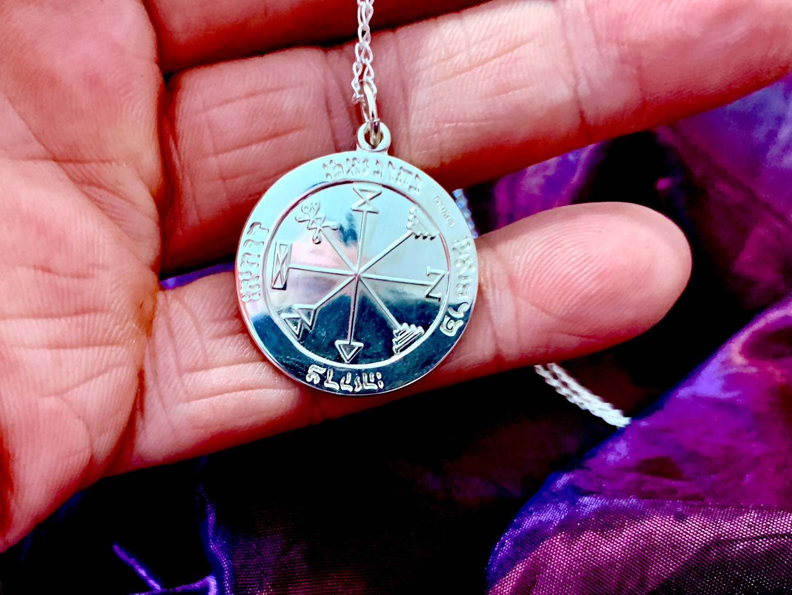 Seal of Solomon STERLING SILVER Good Luck & Fortune Talisman Jupiter ...