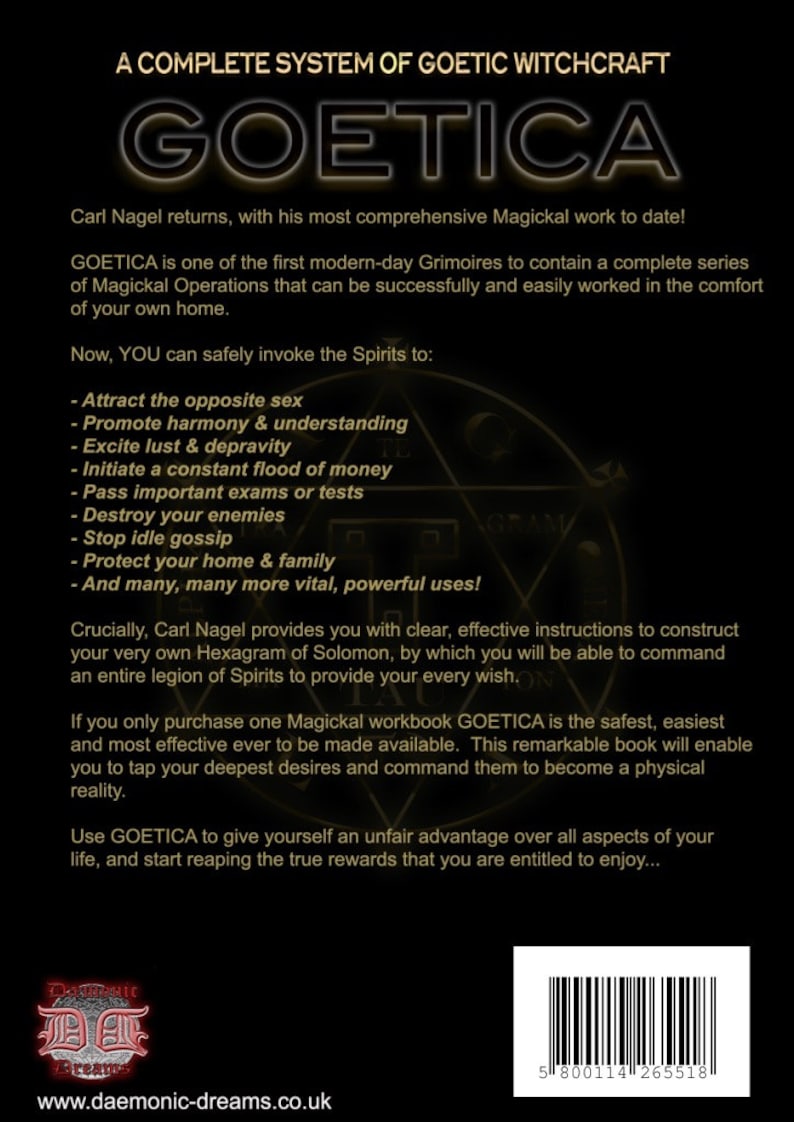 Goetica by Carl Nagel - Etsy