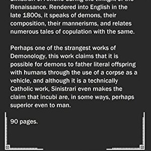 Demoniality Incubi and Succubi A Book of Demonology by Sinistrari of ...