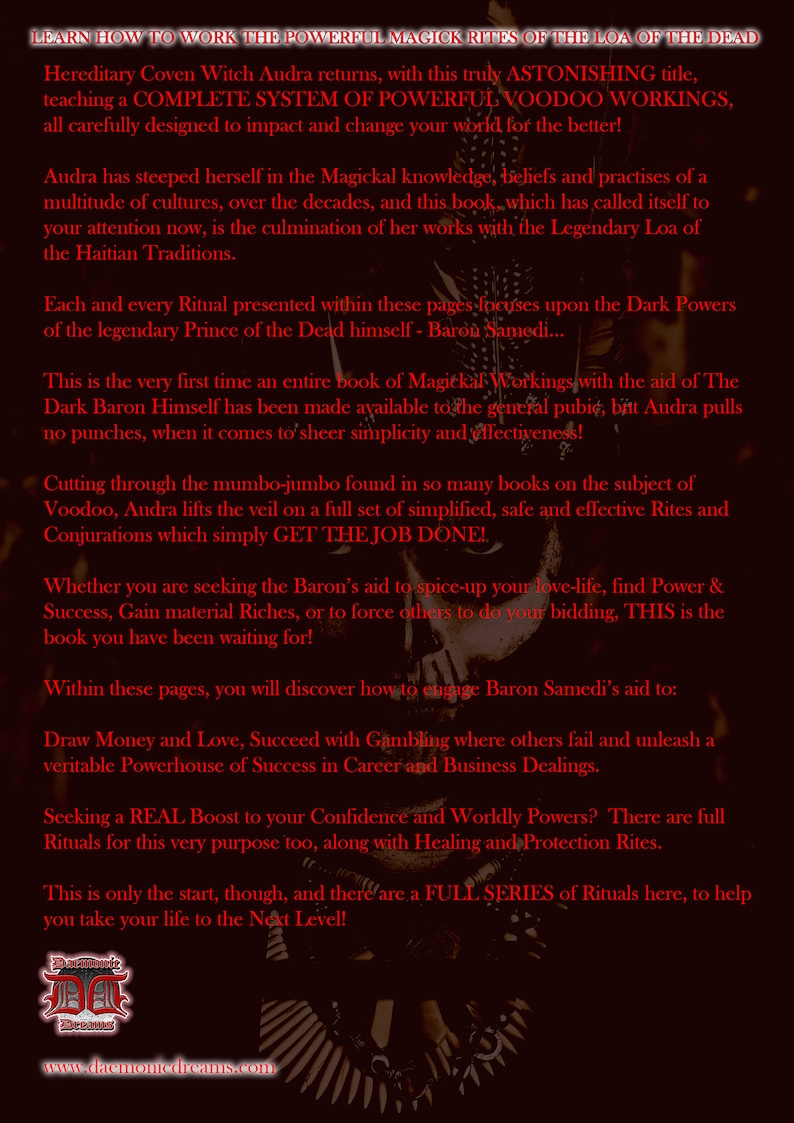 POWER SPELLS & RITUALS of the Great Baron Samedi by Audra - Etsy