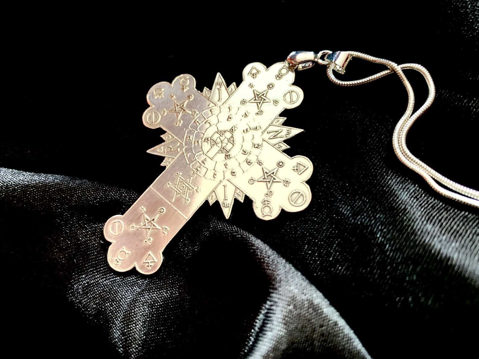 STERLING SILVER Rosicrucian Rose Cross Lamen of the Hermetic - Etsy UK